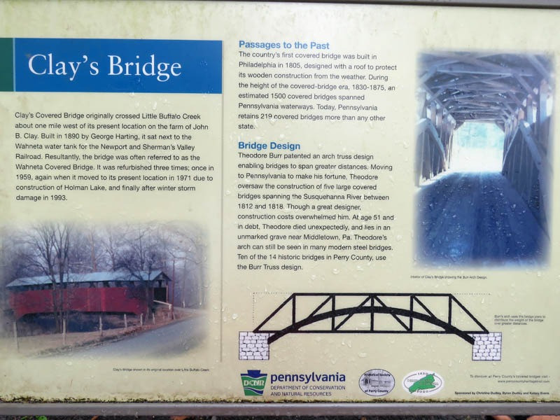 1890 Clay's Covered Bridge in Perry County, Pennsylvania